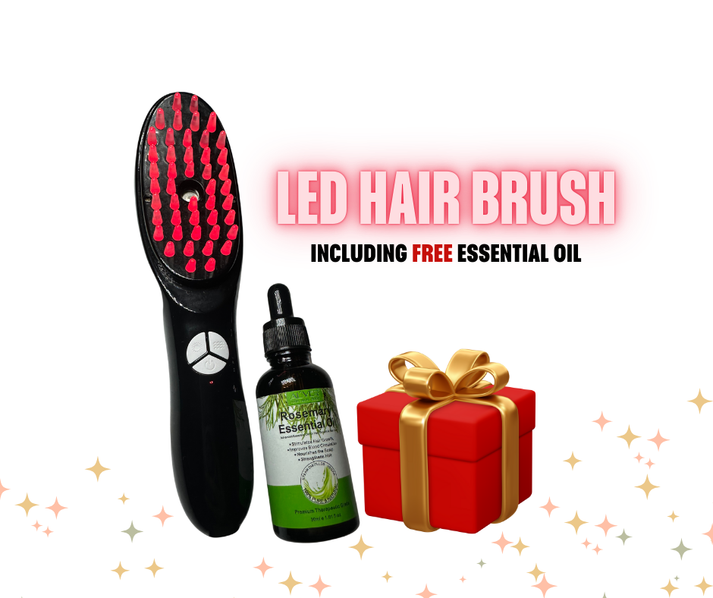 Red Blue LED Light Hairbrush Shine Pro Luxe with massage function ...